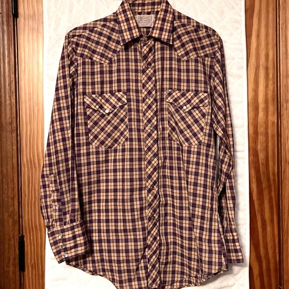 H bar C | Shirts | Mens Sz Mt H Bar C Vintage 7s Western Long Sleeve ...